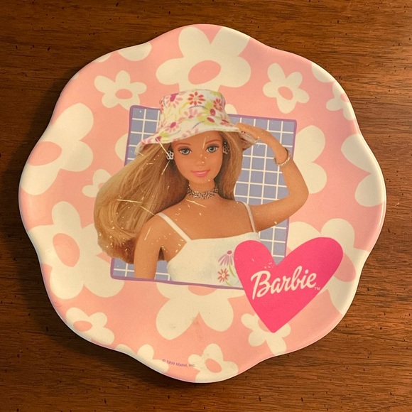 Barbie | Dining | Rare Mattel Barbie Plate Bucket Hat Floral | Poshmark